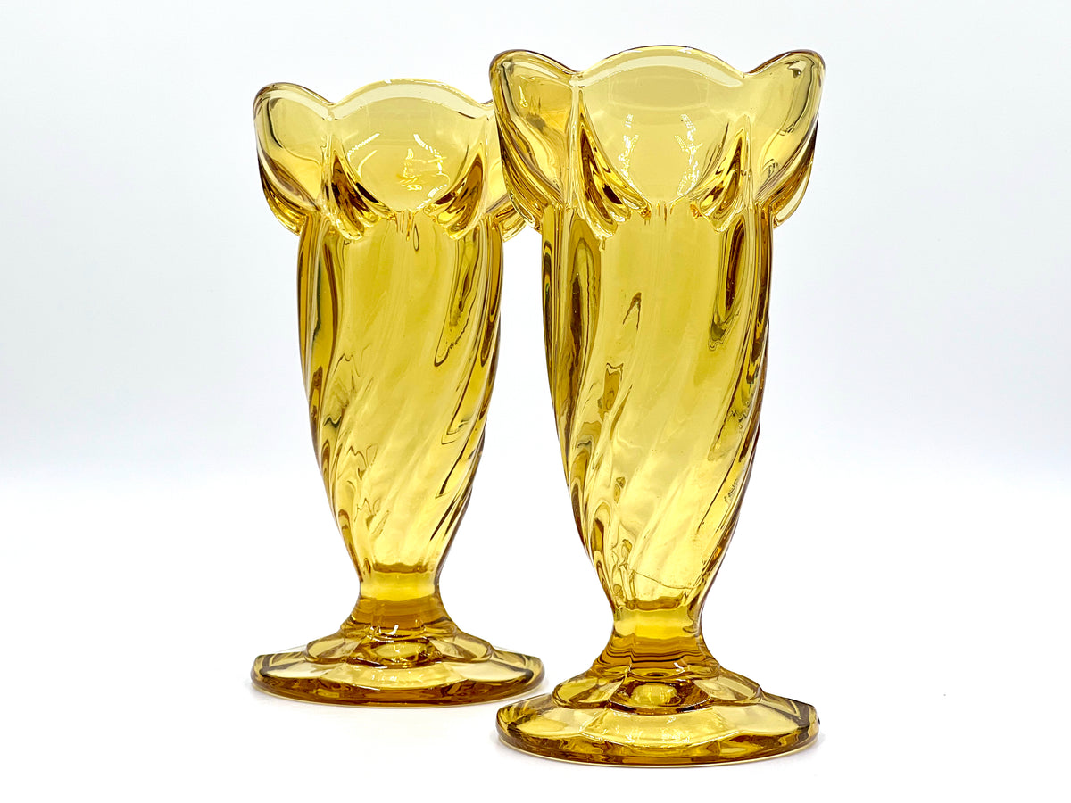 Sowerby (England) 8" Vase, in Amber [Sold Separately] – That Retro Piece