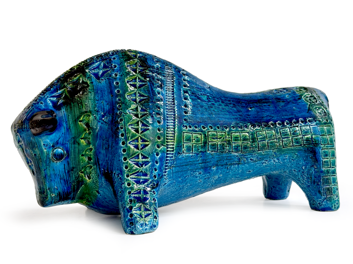 Bitossi (Italy) 'Rimini Blu' 13" Bull – That Retro Piece
