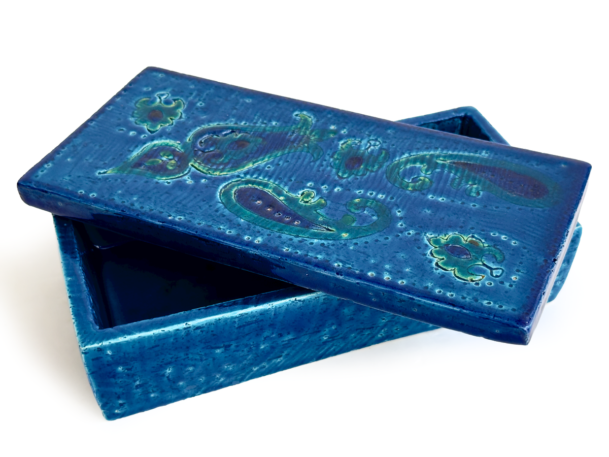 Bitossi (Italy) 'Liberty' in Blue, 8" Cigar/Cigarette Box – That Retro ...