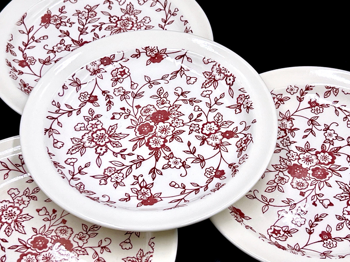 Crown Lynn (New Zealand) 'Milano' in Burgundy, 7" Bread and Butter Pla ...