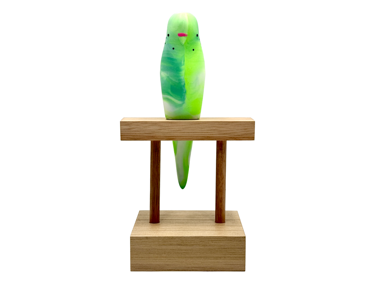 Pete Cromer (Australia) Resin Budgerigar - Green – That Retro Piece
