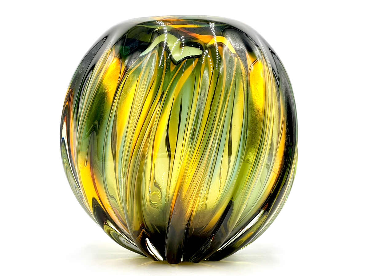Kurata Glass (Japan) Art Glass 8" Ball Vase – That Retro Piece