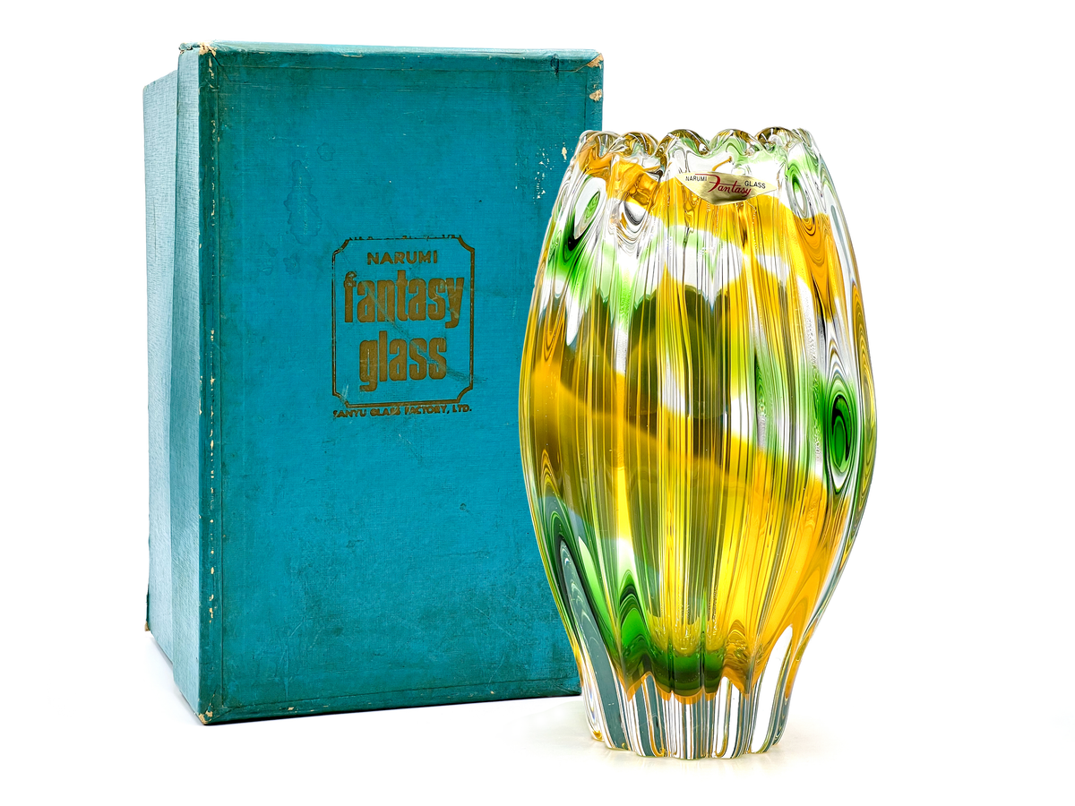 Sanyu Glass (Japan) from their Narumi 'Fantasy' range | Art Glass 9" V ...