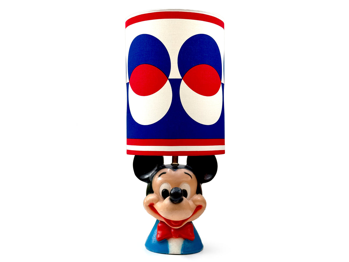 Chalkware 'Mickey Mouse' 23" Table Lamp, with Hand-Made Lampshade (Vin ...
