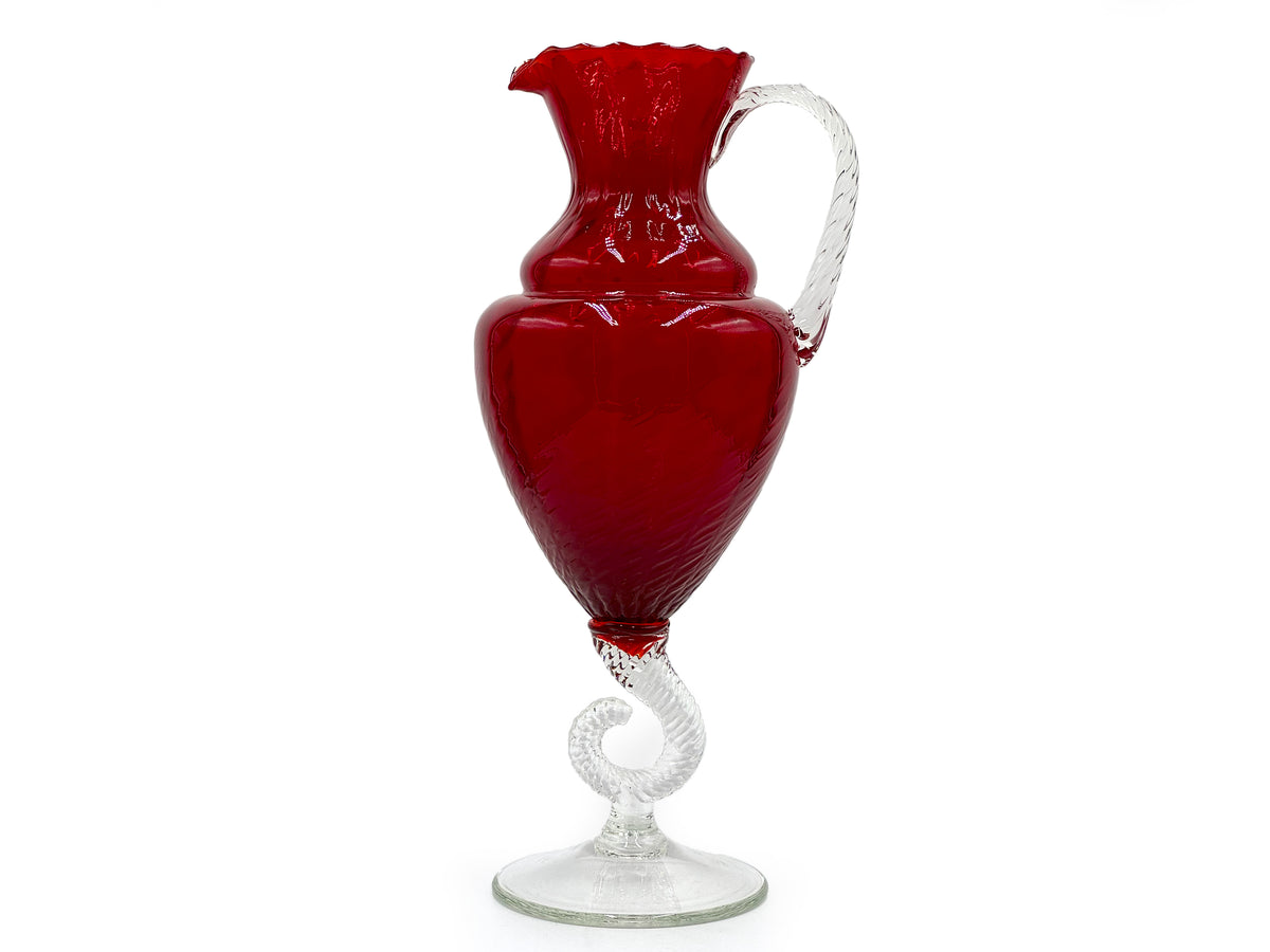 STELVIA Glass (Empoli, Italy) 'Hook' 14" Pitcher, in Ruby – That Retro ...